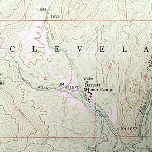 Antique Barrett Lake, California 1960 US Geological Survey Topographic ...