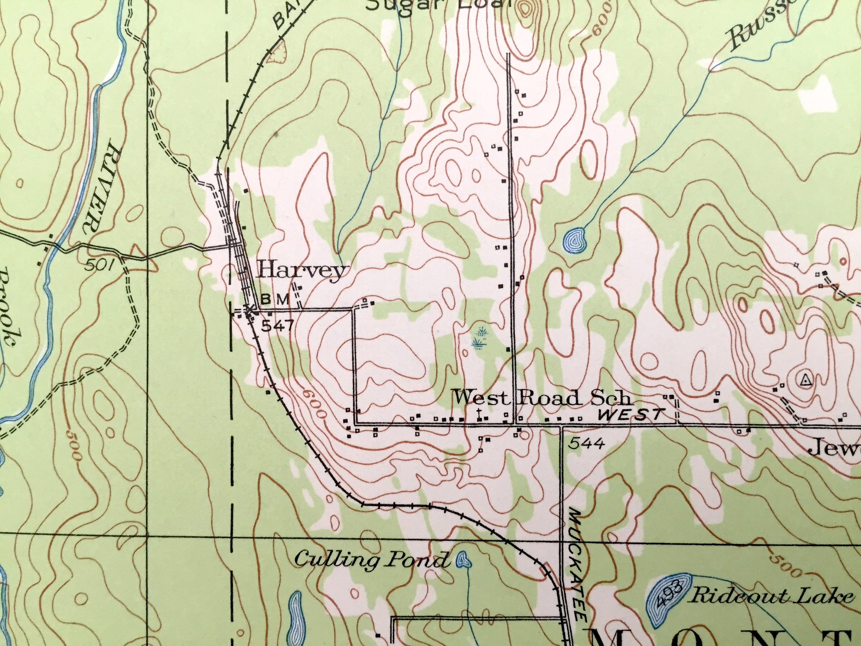 Antique Bridgewater Maine 1951 US Geological Survey - Etsy