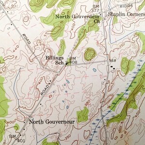 Antique Richville, New York 1956 US Geological Survey Topographic Map ...