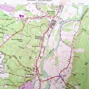 Antique Avon, Connecticut 1957 US Geological Survey Topographic Map ...