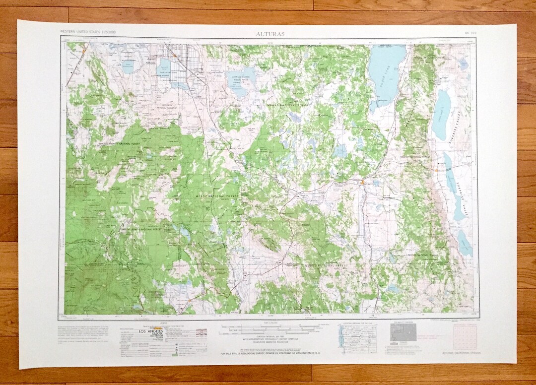 Antique Alturas, California 1962 US Geological Survey Topographic Map ...