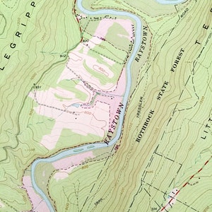 Antique Entriken, Pennsylvania 1963 US Geological Survey Topographic ...