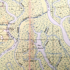 Antique Bay Minette, Alabama 1941 US Geological Survey Topographic Map ...
