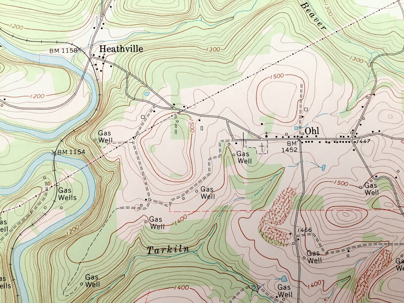 Antique Summerville, Pennsylvania 1969 US Geological Survey Topographic ...