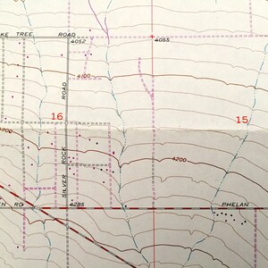 Antique Phelan, California 1956 US Geological Survey Topographic Map ...