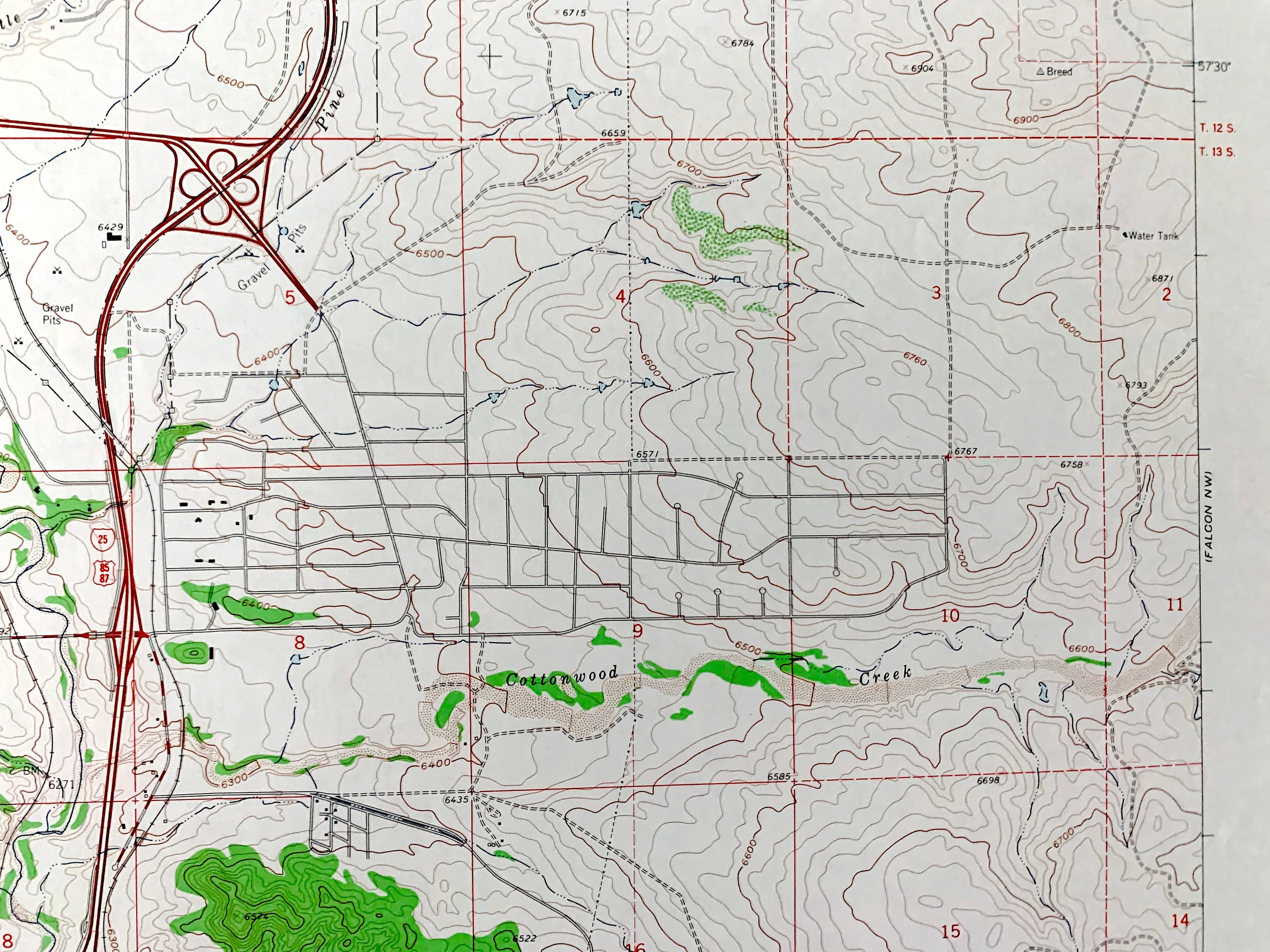 Antique Pikeview, Colorado 1961 US Geological Survey Topographic Map ...