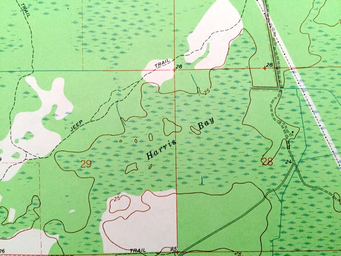 Antique Lake Ashby Florida 1966 US Geological Survey | Etsy