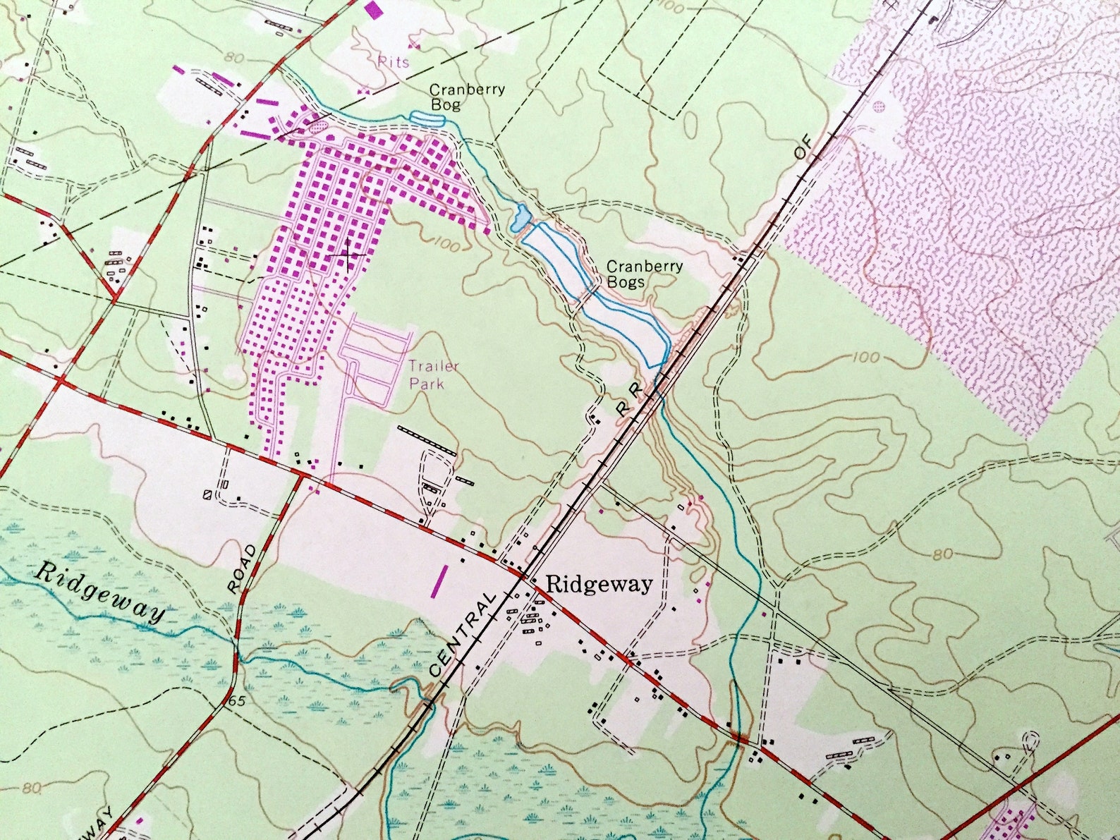 Antique Lakehurst, New Jersey 1957 US Geological Survey Topographic Map ...