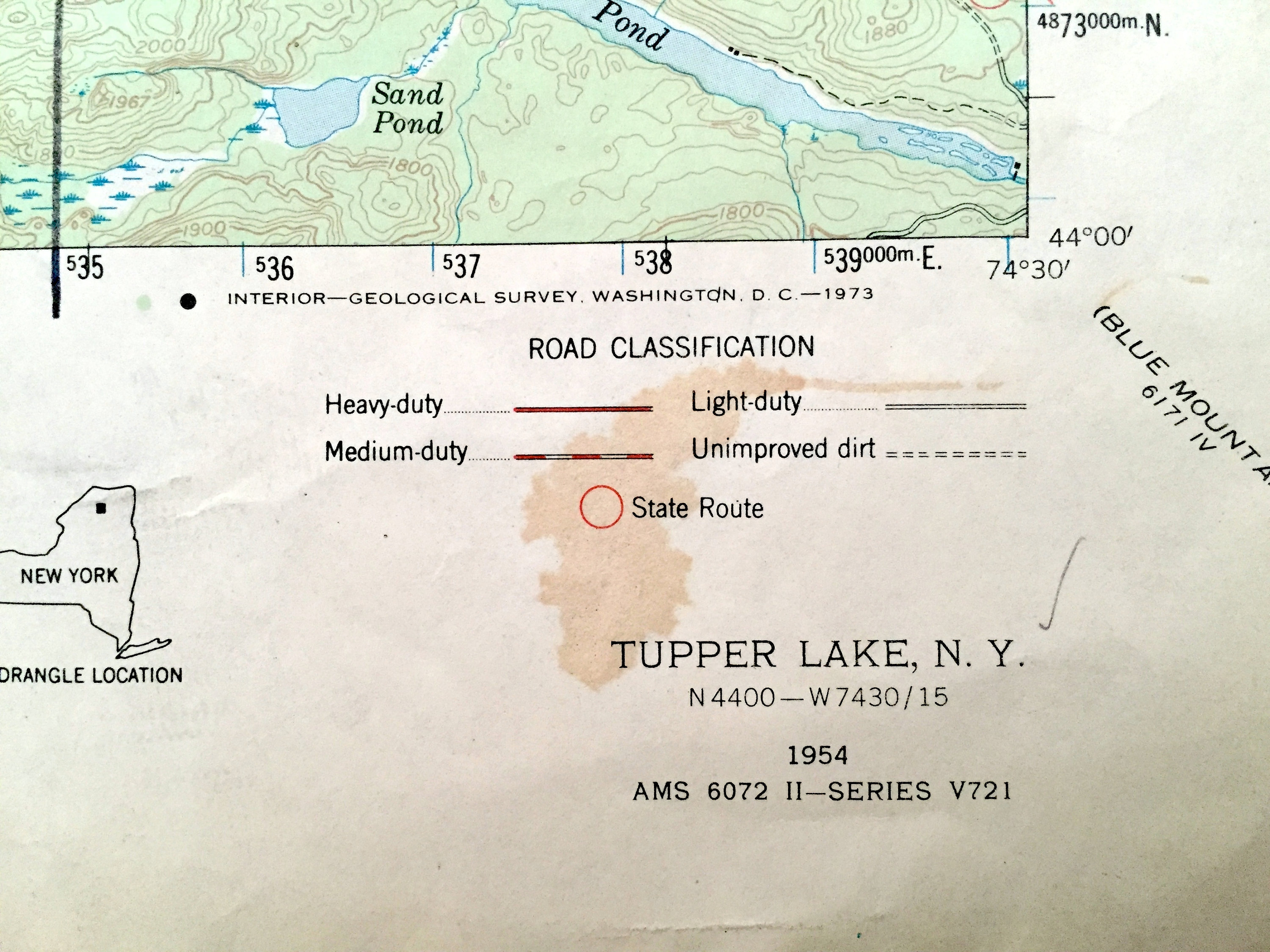 Antique Tupper Lake New York 1954 US Geological Survey | Etsy