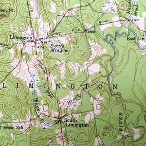 Antique Buxton, Maine 1942 US Geological Survey Topographic Map ...