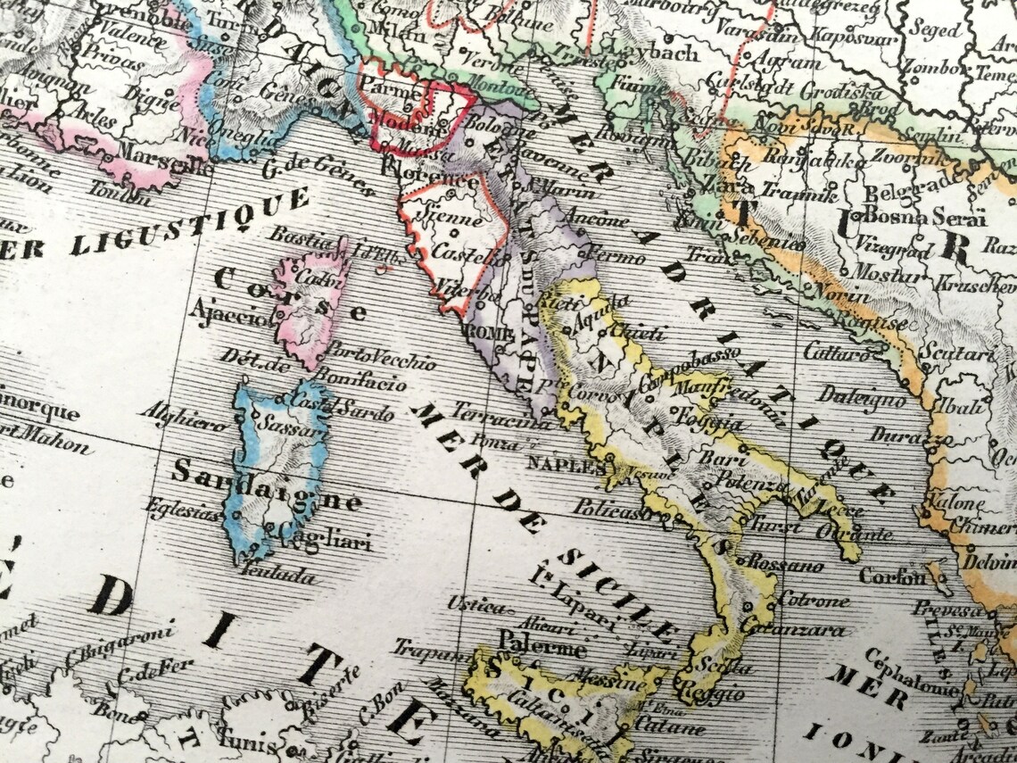 Antique 1832 Ancient Europe Map from JG Heck's Atlas | Etsy