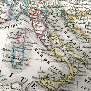 Antique 1832 Ancient Europe Map From JG Heck's Atlas Géographique ...