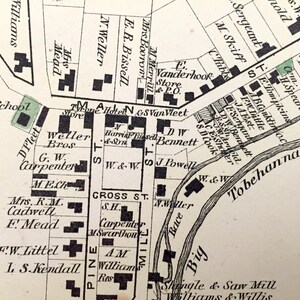 Antique 1874 Tyrone, Altay, Weston, New York Map From Pomeroy, Whitman ...