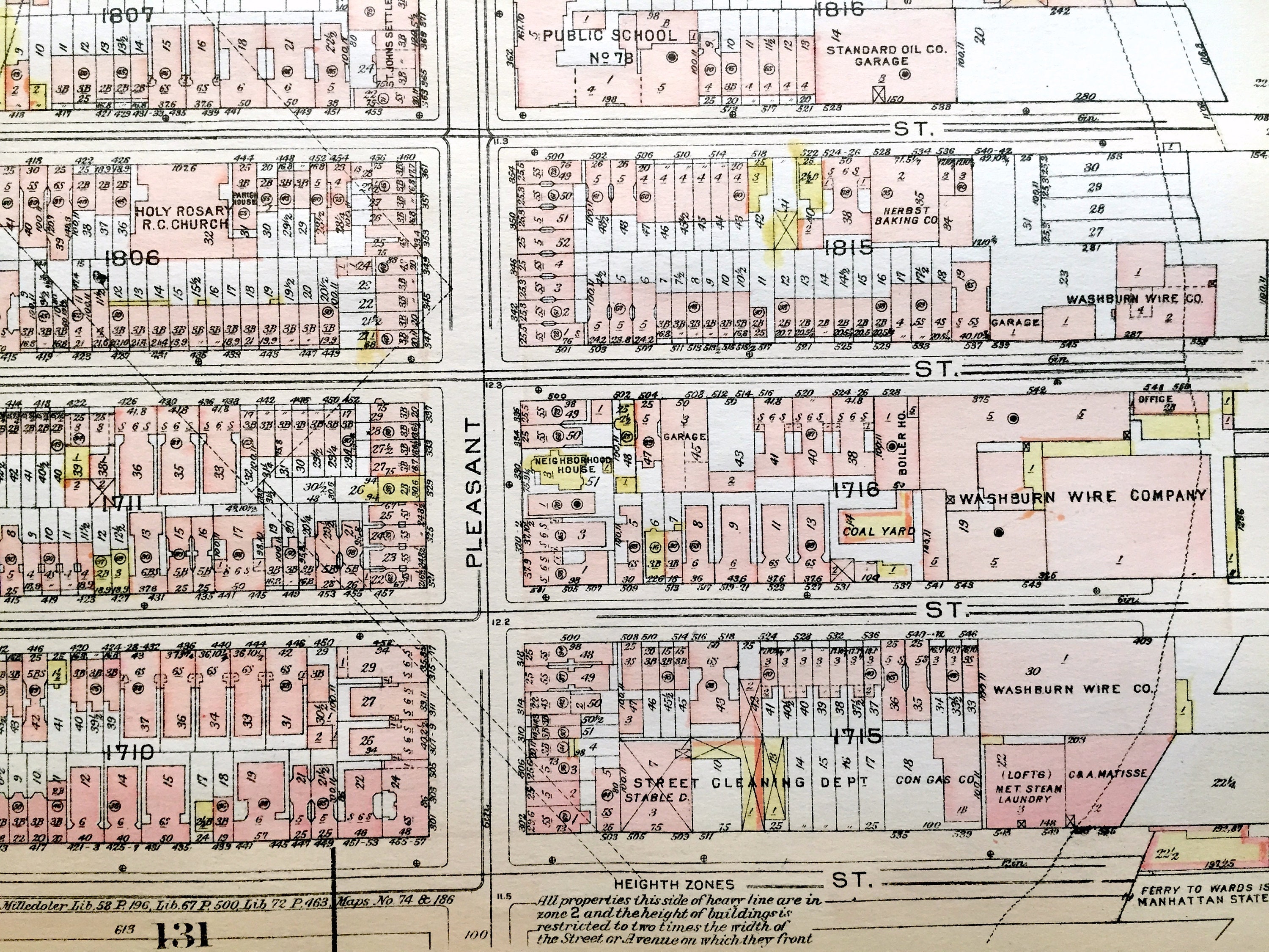 Antique Manhattan, New York City Map From Bromley's 1925 Manhattan Land ...