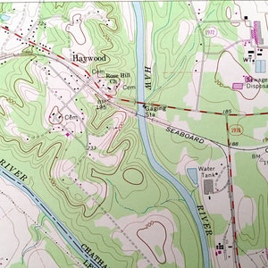 Antique Moncure, North Carolina 1970 US Geological Survey Topographic ...