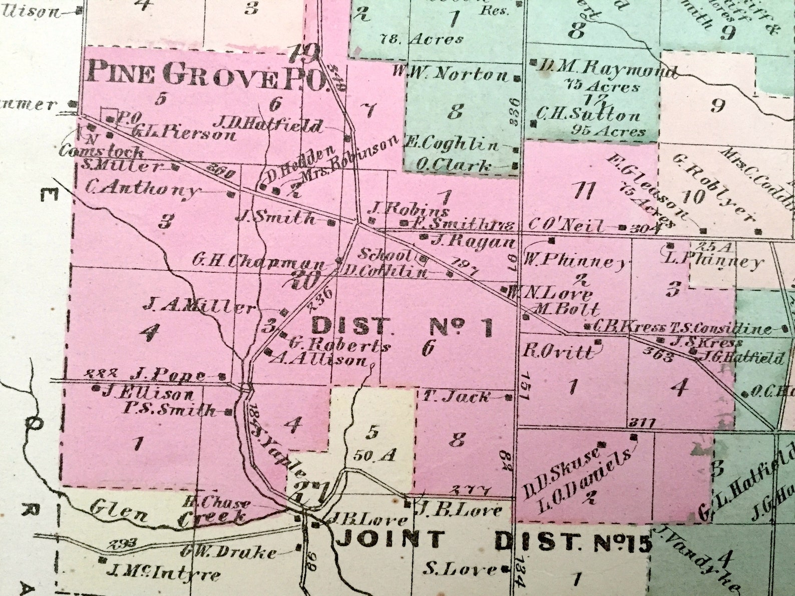 Antique 1874 Reading New York Map From Pomeroy Whitman & Co. | Etsy