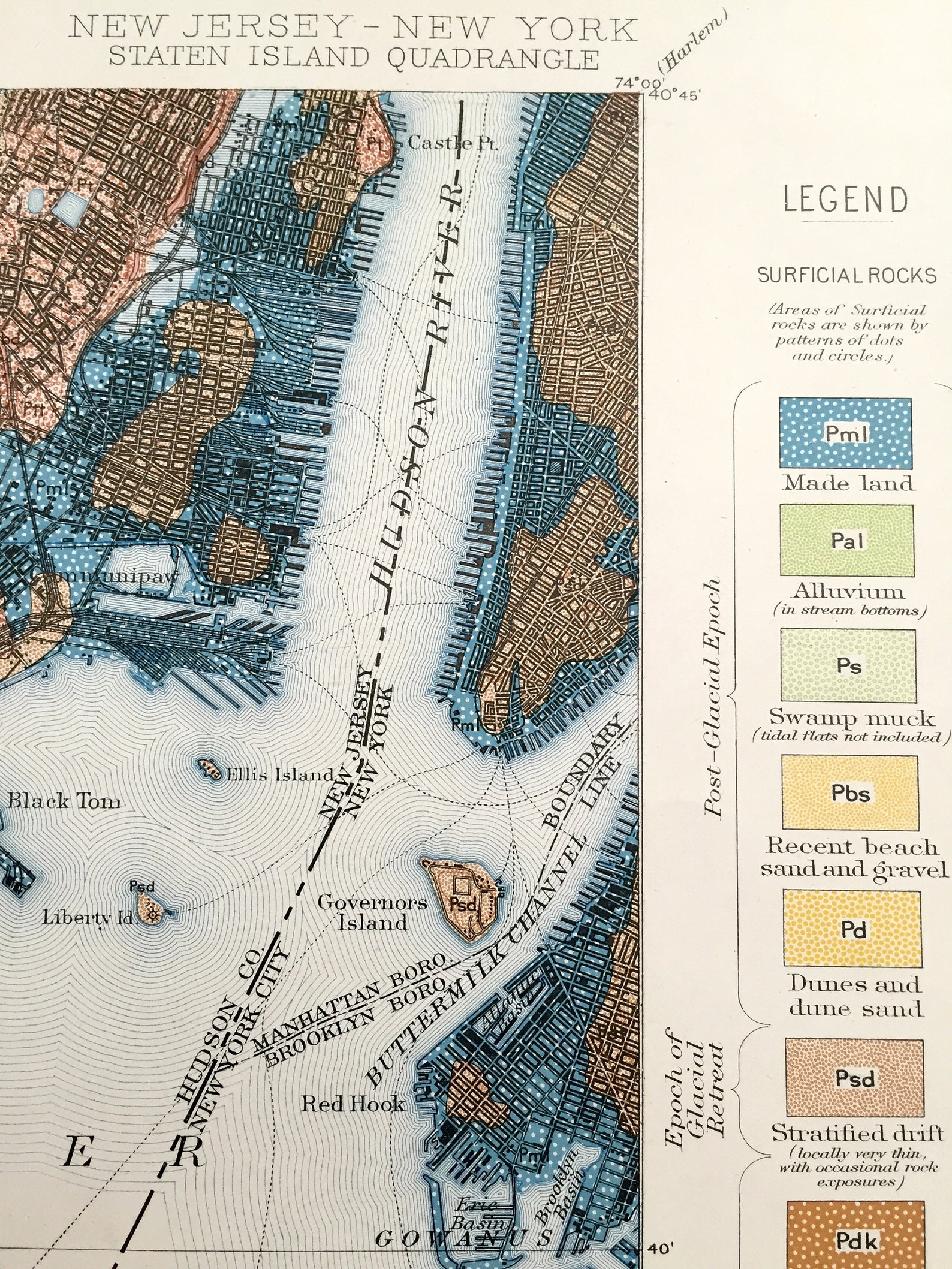 Antique Staten Island New York City 1901 US Geological Survey - Etsy