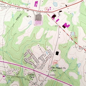 Antique Broadway, North Carolina 1977 US Geological Survey Topographic ...