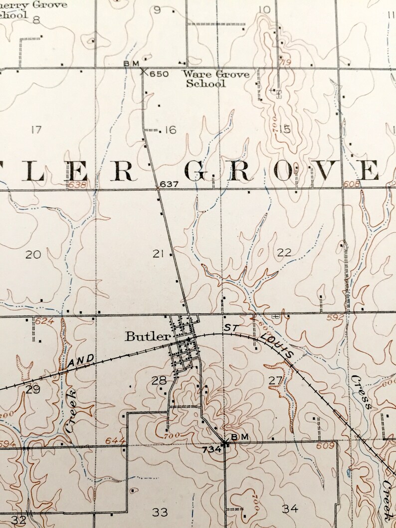 Antique Litchfield Illinois 1926 US Geological Survey - Etsy