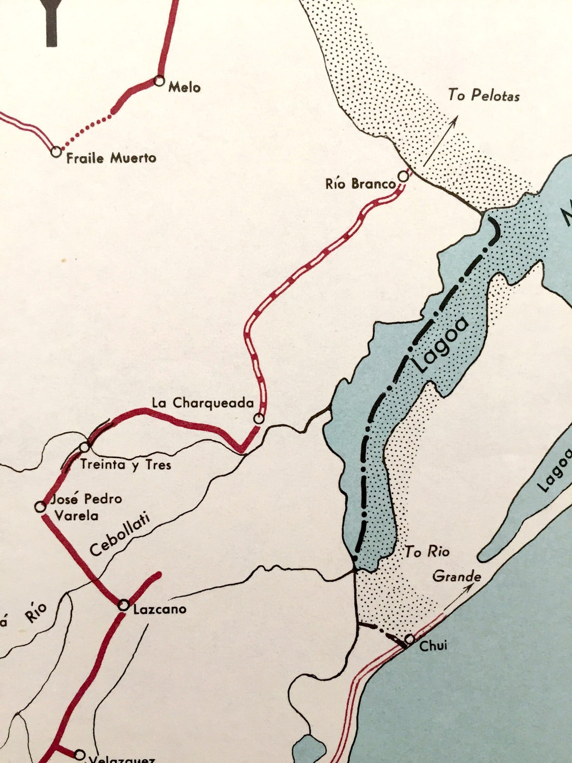 Antique Uruguay 1945 Road Map Formerly Confidential US | Etsy