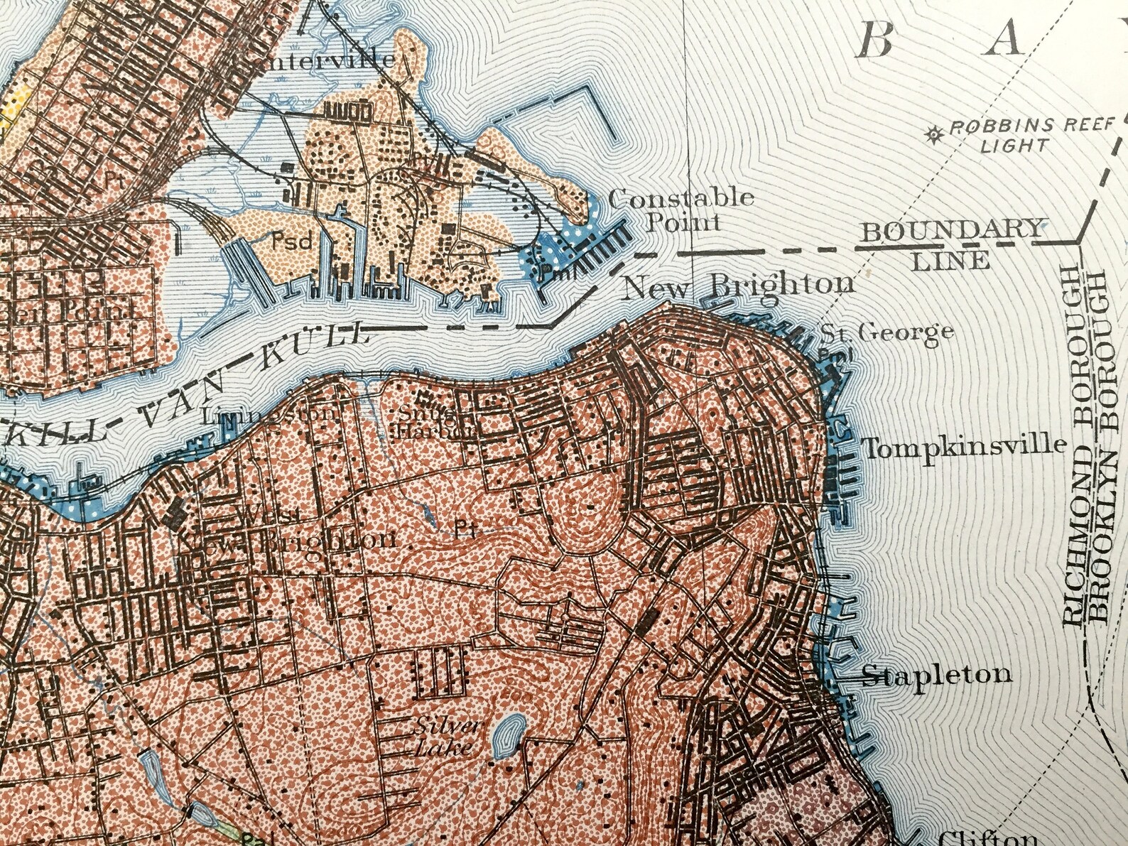 Antique Staten Island New York City 1901 US Geological Survey - Etsy