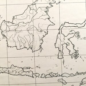 Antique 1924 East Indies Map by J Paul Goode – Viet Nam, Cambodia ...