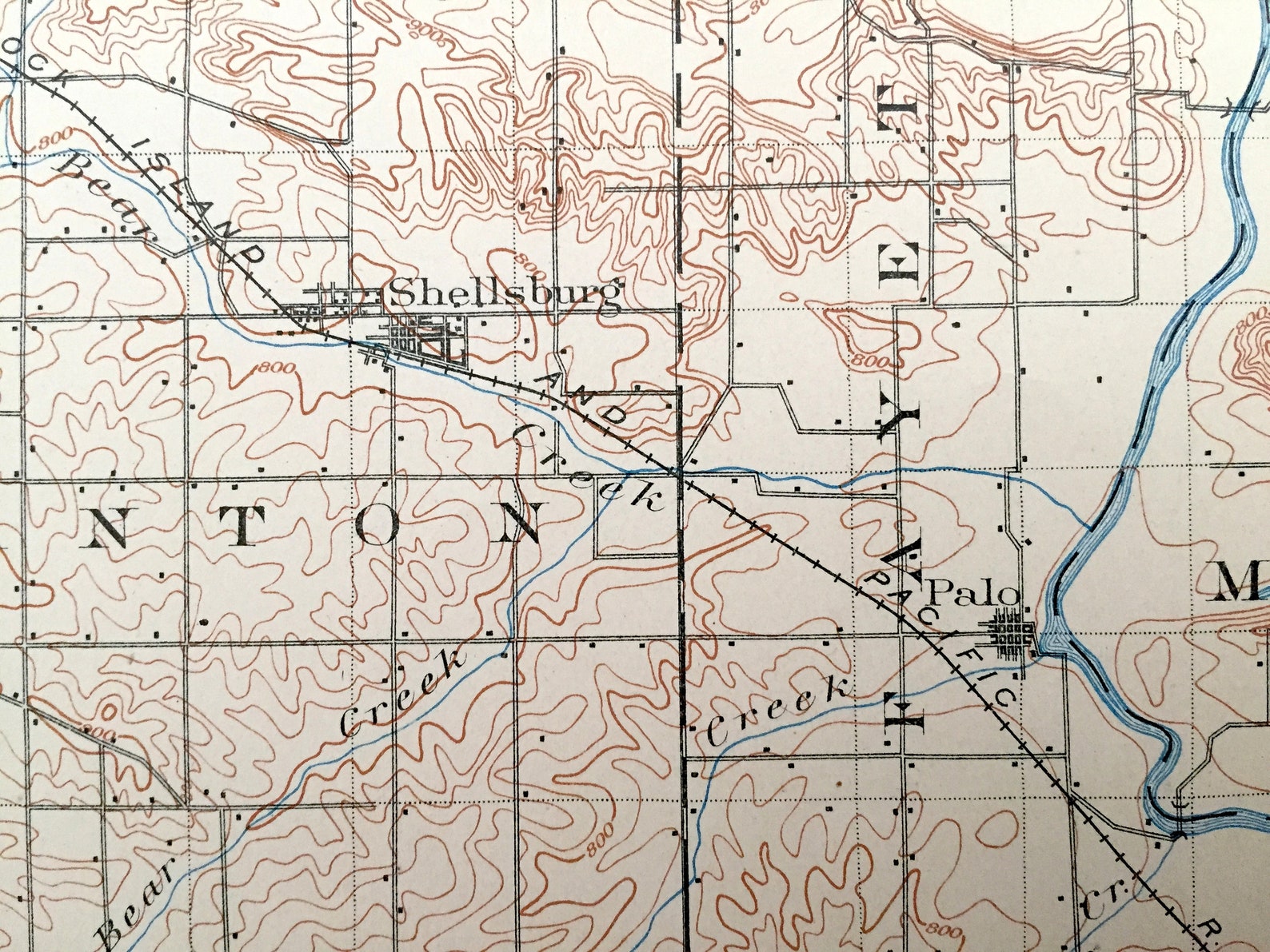 Antique Winthrop Iowa 1903 US Geological Survey Topographic | Etsy