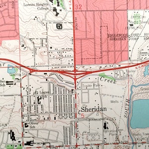Antique Fort Logan, Colorado 1965 US Geological Survey Topographic Map ...