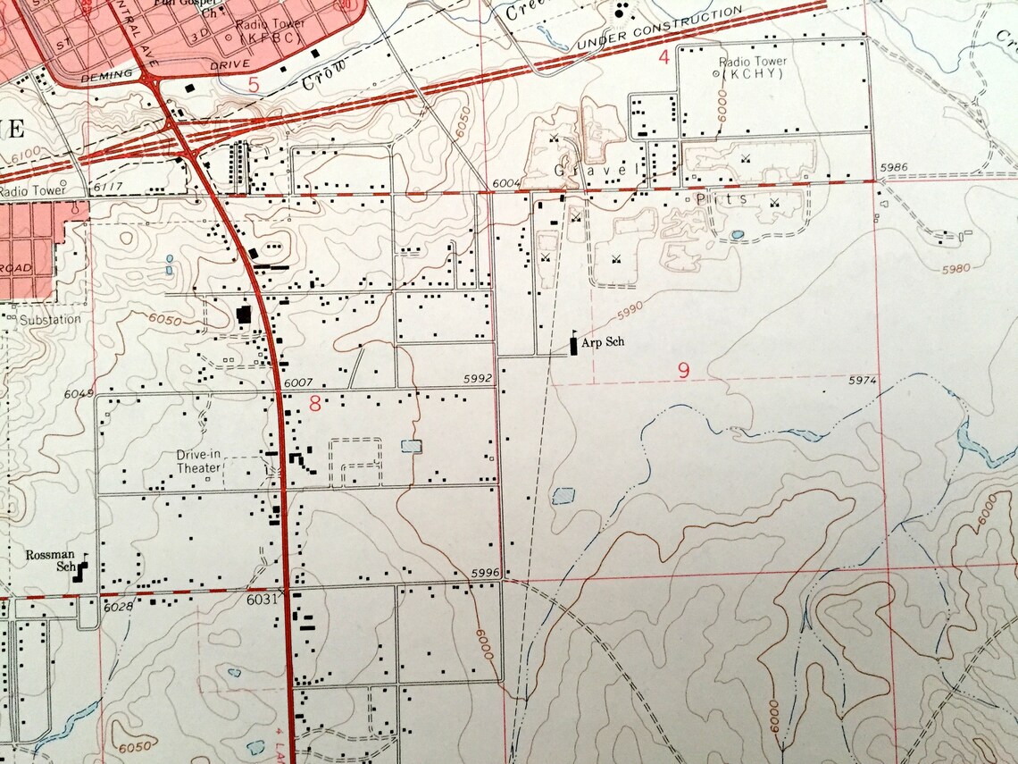 Antique Cheyenne, Wyoming & CO 1961 US Geological Survey Topographic ...
