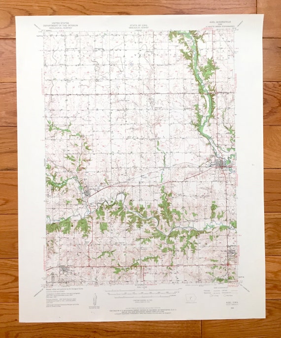 Antique Adel Iowa 1949 US Geological Survey Topographic Map | Etsy
