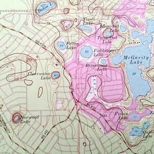 Antique Lake Helen, Florida 1966 US Geological Survey Topographic Map ...