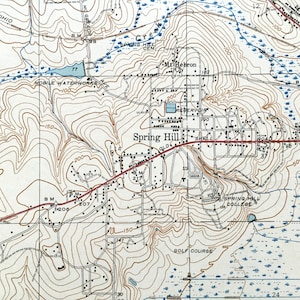 Antique Spring Hill, Alabama 1943 US Geological Survey Topographic Map ...
