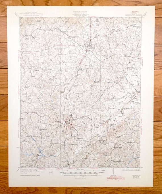 Antique Chatham Virginia 1923 US Geological Survey | Etsy