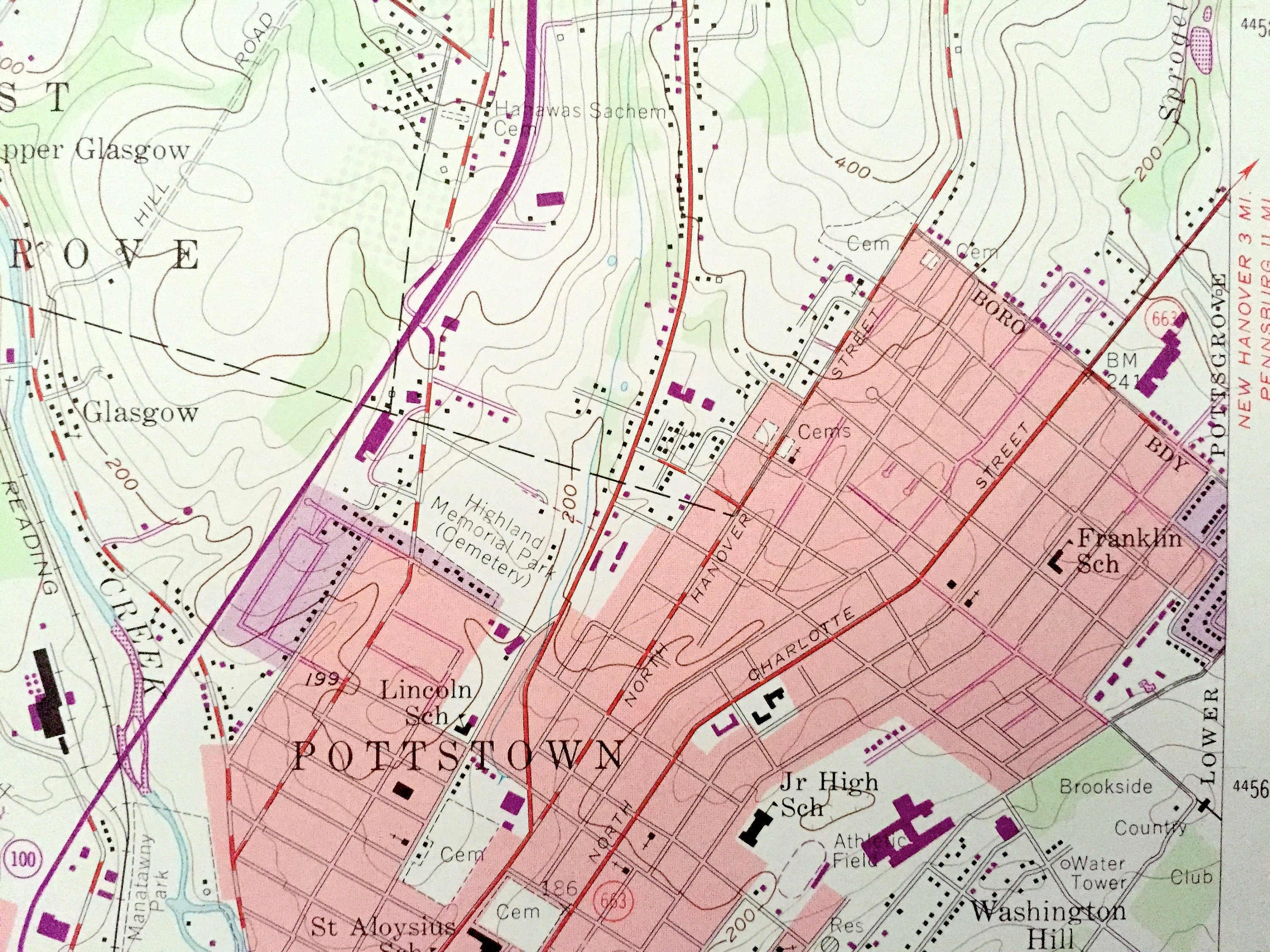 Antique Boyertown Pennsylvania 1957 US Geological Survey | Etsy