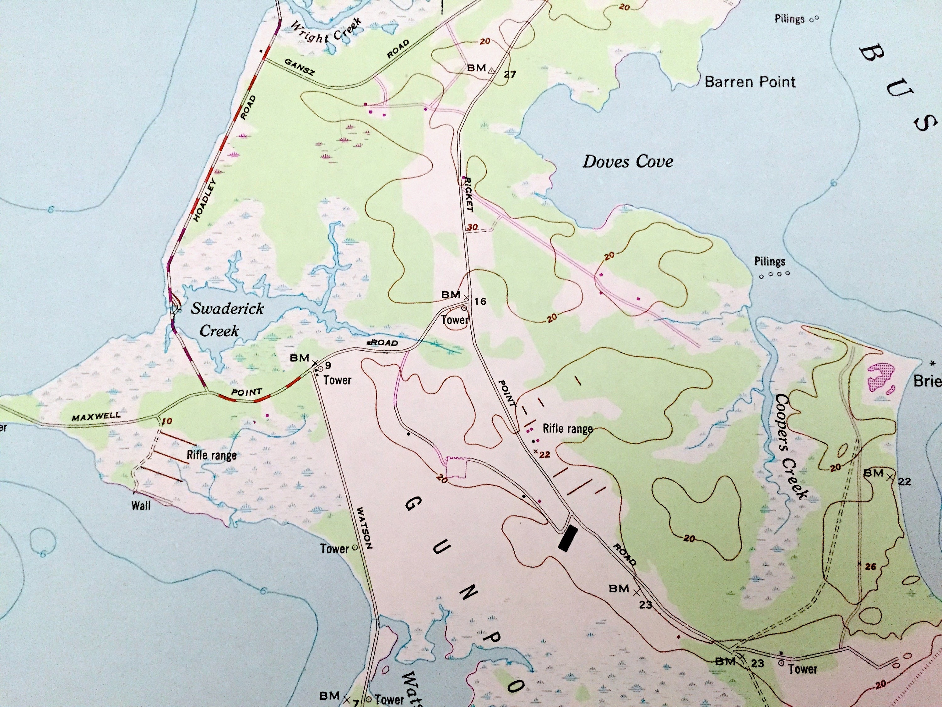 Antique Gunpowder Neck Maryland 1949 US Geological Survey | Etsy