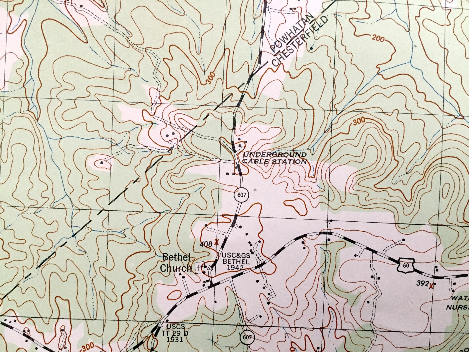 Antique Midlothian Virginia 1944 US Army Topographic Map - Etsy