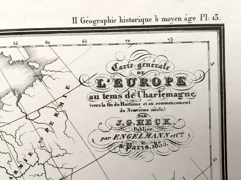 Antique 1835 Ancient Europe Map From JG Heck's Atlas | Etsy