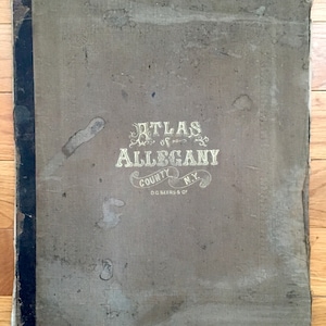 Antique 1869 Friendship, New York Map From D.G. Beers Atlas of Allegany ...