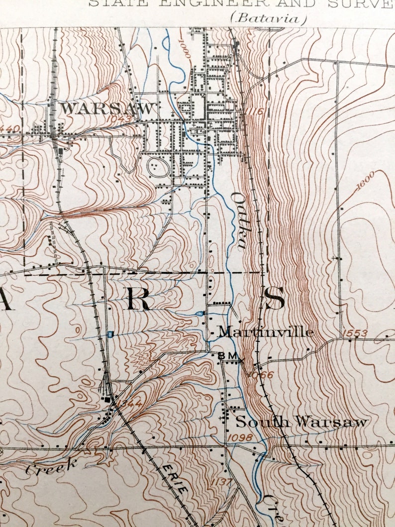Antique Portage New York 1905 US Geological Survey - Etsy
