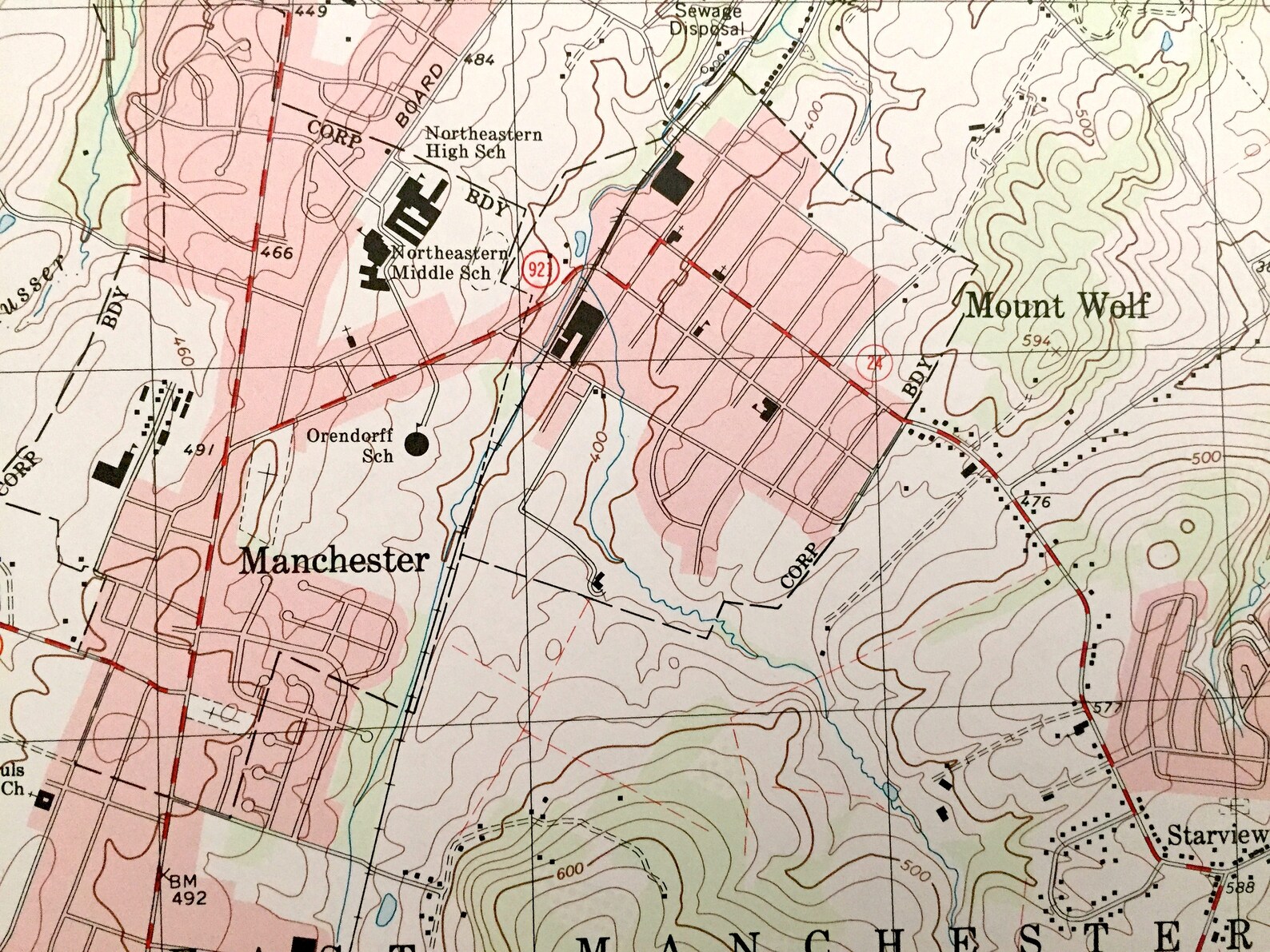 Antique York Haven, Pennsylvania 1999 US Geological Survey Topographic ...