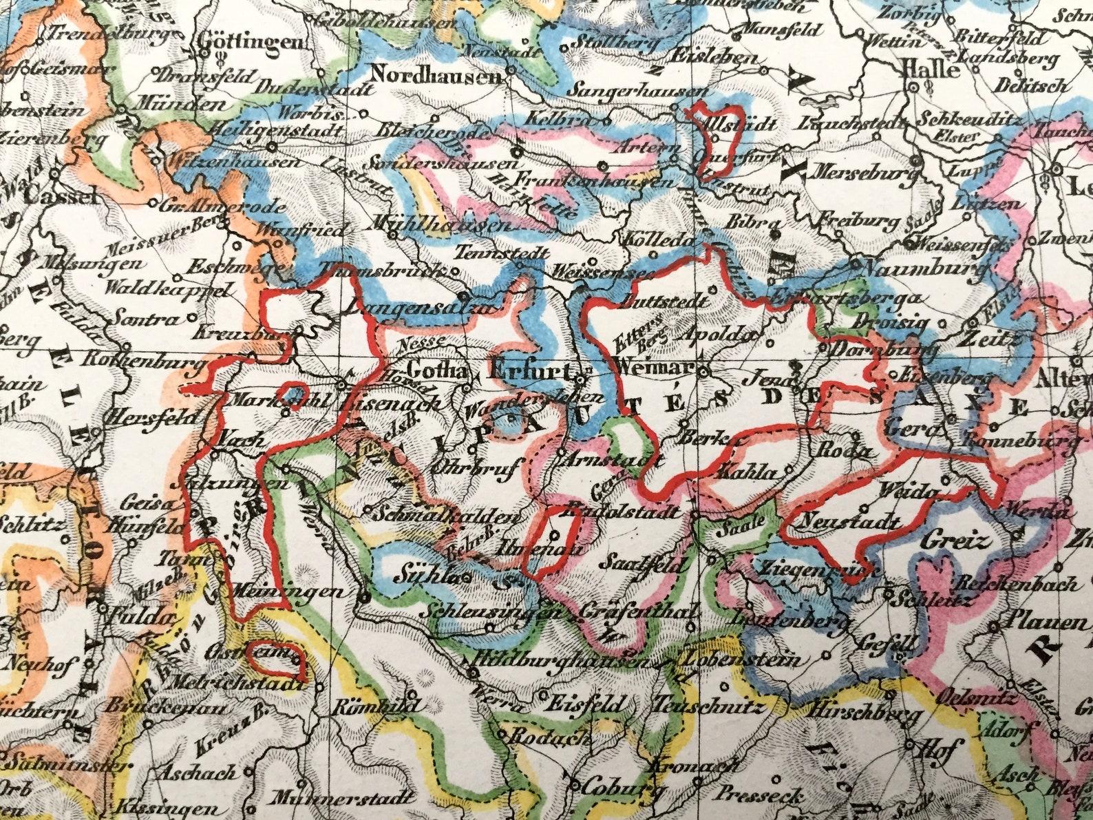 Antique 1835 Ancient Germany Map From JG Heck's Atlas Géographique ...