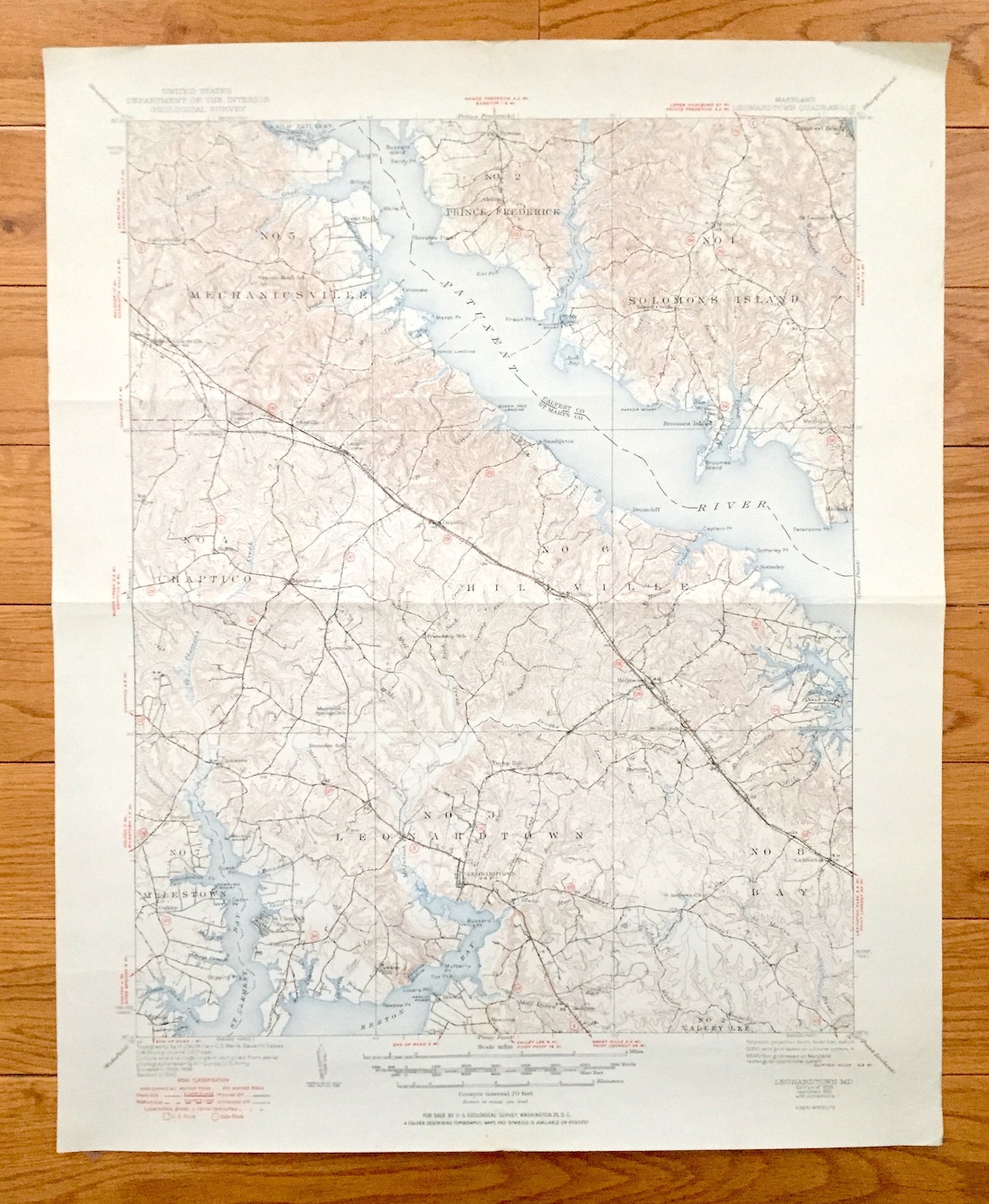 Antique Solomon's Island Maryland 1939 US Geological | Etsy