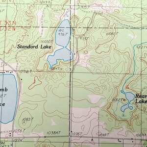 Antique Vanderbilt, Michigan 1986 US Geological Survey Topographic Map ...