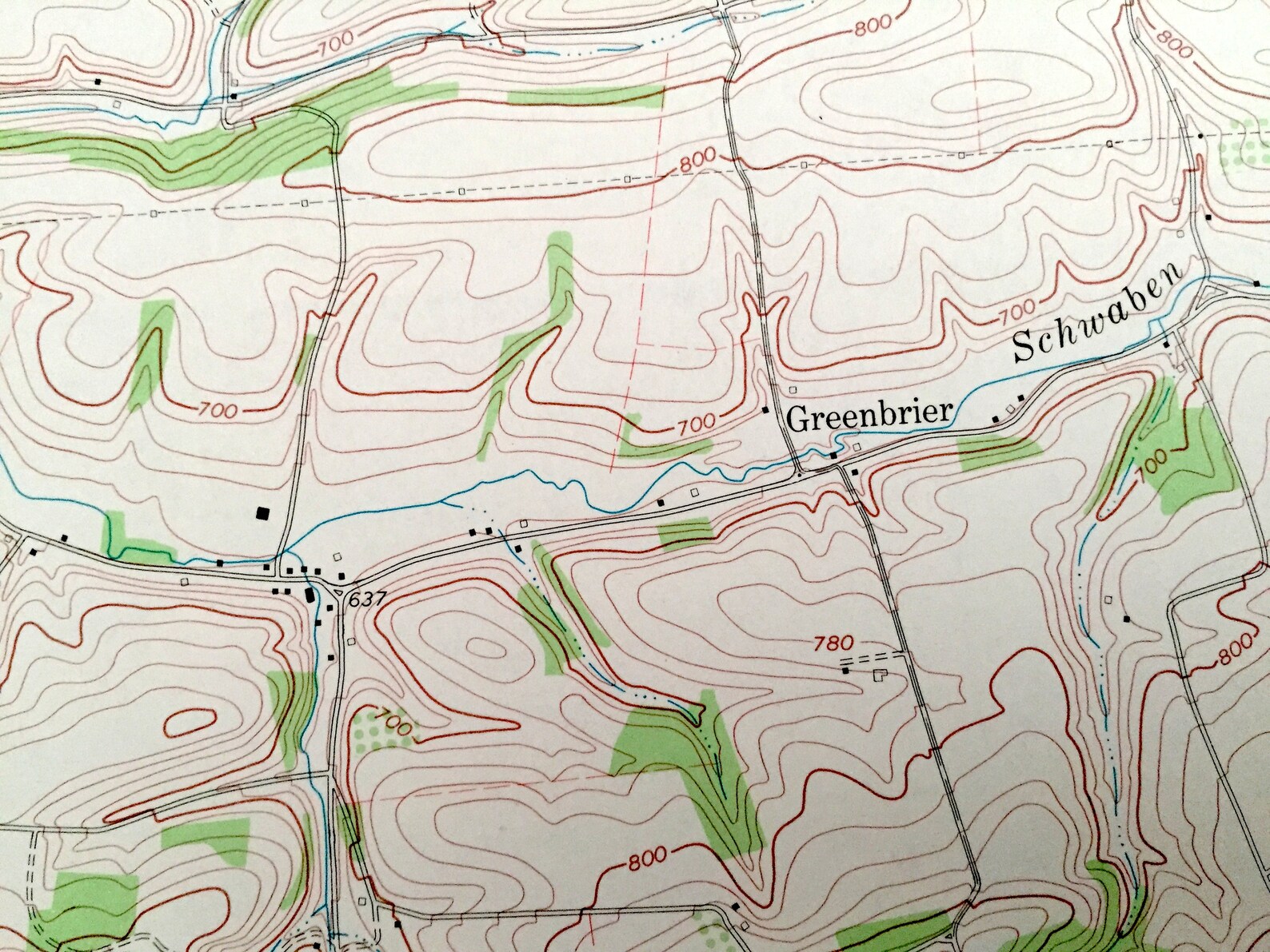 Antique Klingerstown, Pennsylvania 1969 US Geological Survey ...