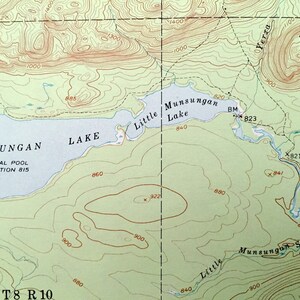 Antique Millinocket Lake, Maine 1954 US Geological Survey Topographic ...