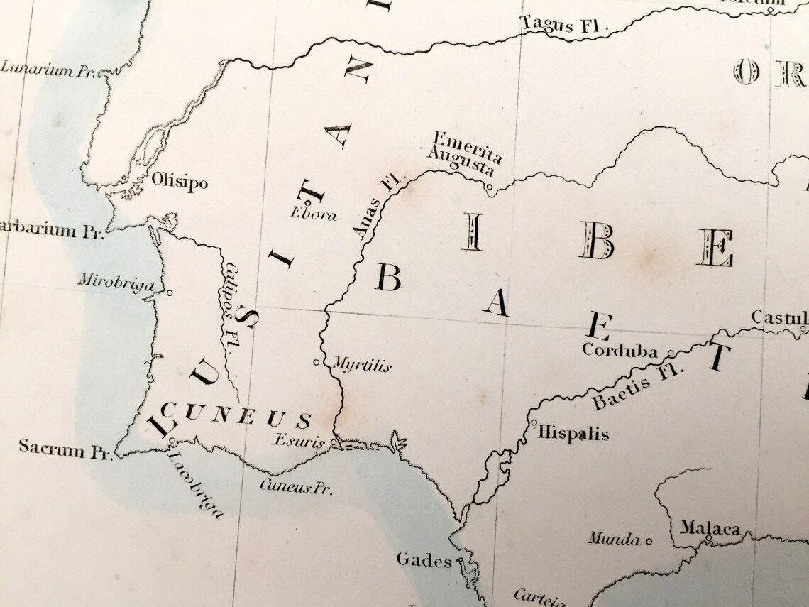 Antique 1856 Ancient Africa Map from SDUK Atlas Morocco | Etsy