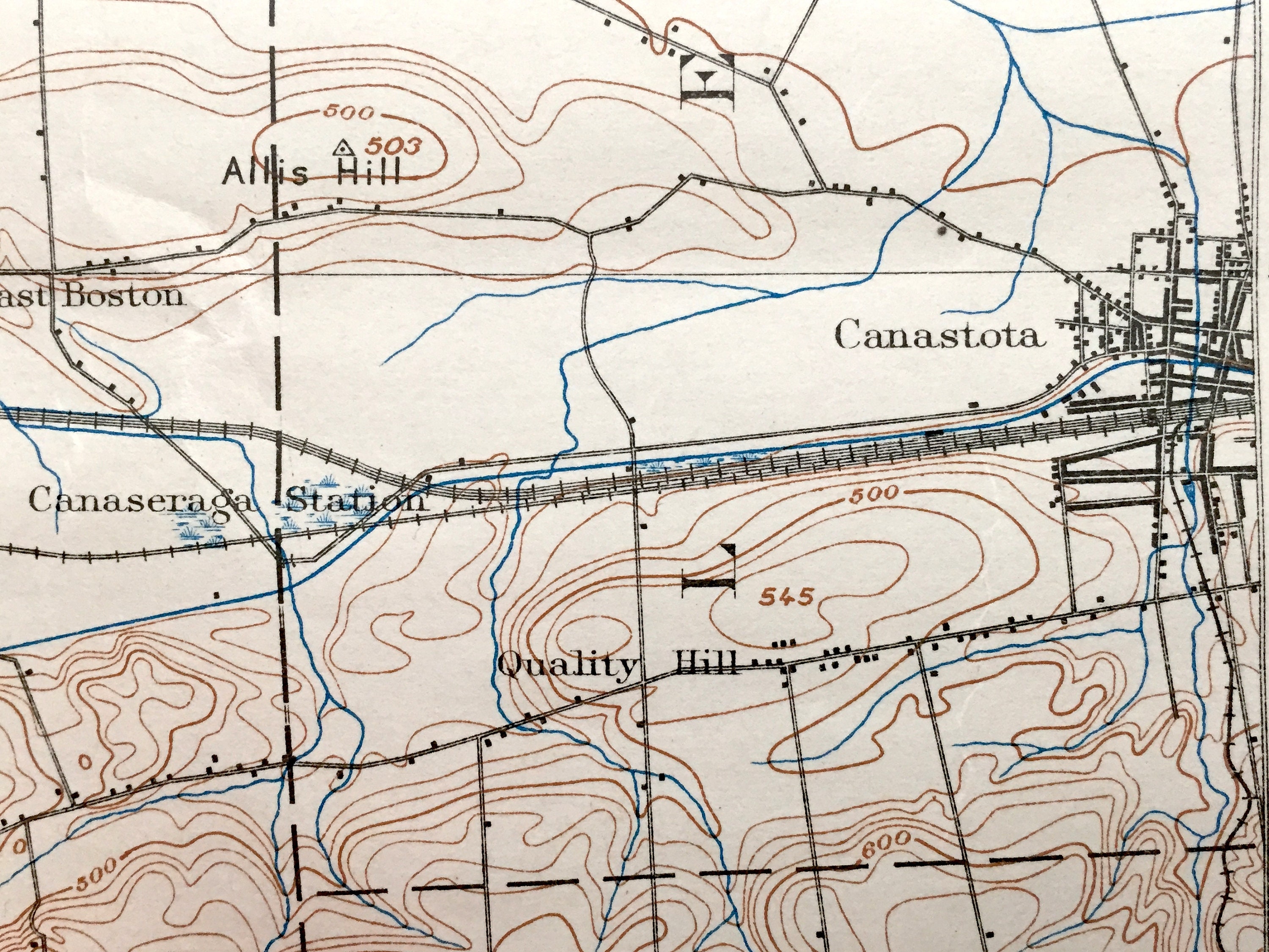 Antique Oneida Lake, New York 1902 US Geological Survey Topographic Map ...