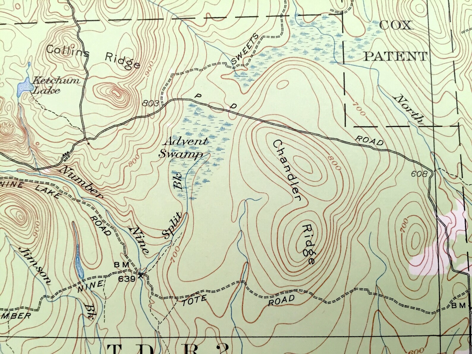 Antique Bridgewater, Maine 1951 US Geological Survey Topographic Map ...