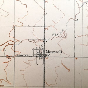 Antique Maxwell, California 1906 US Geological Survey Topographic Map ...