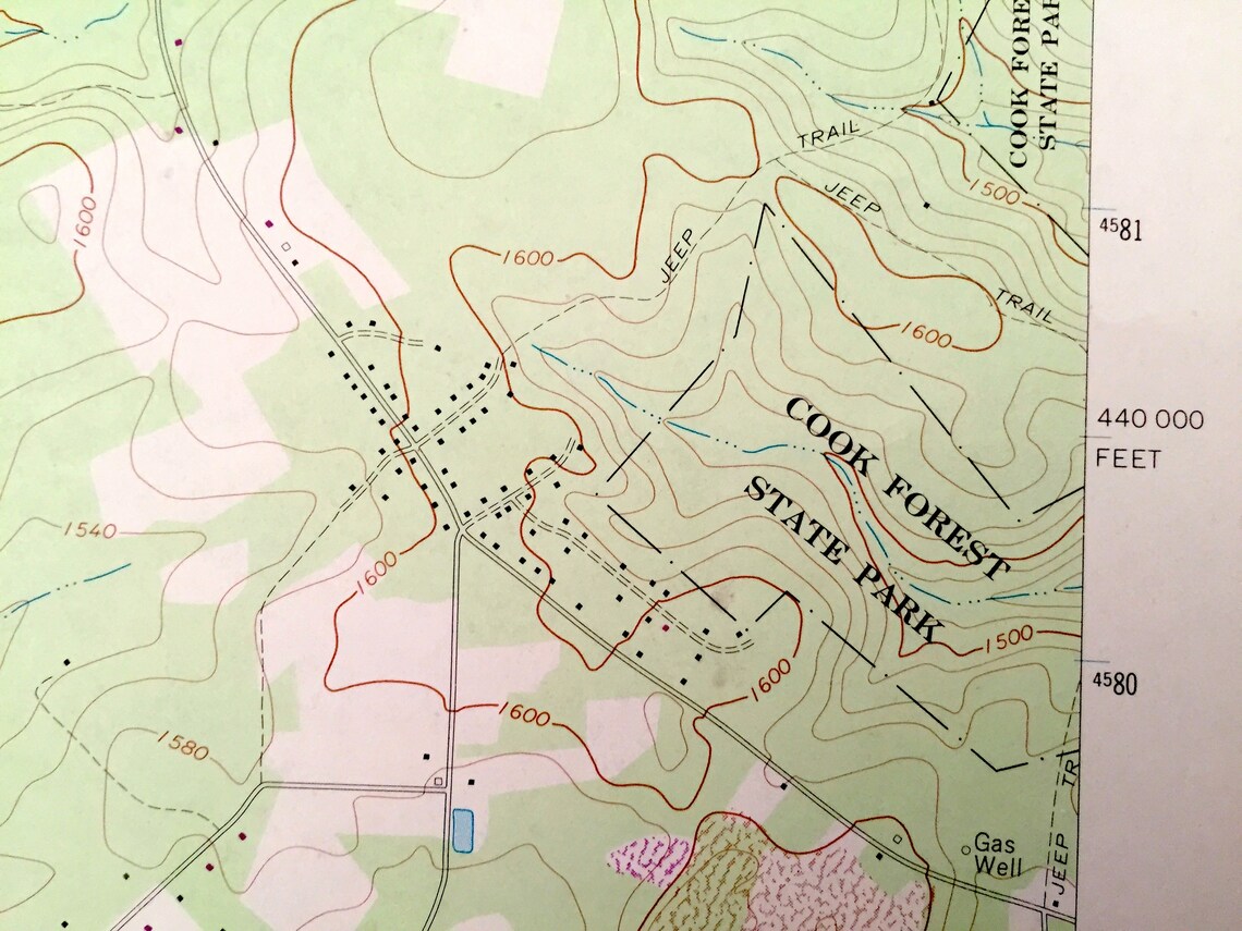 Antique Lucinda Pennsylvania 1967 US Geological Survey - Etsy